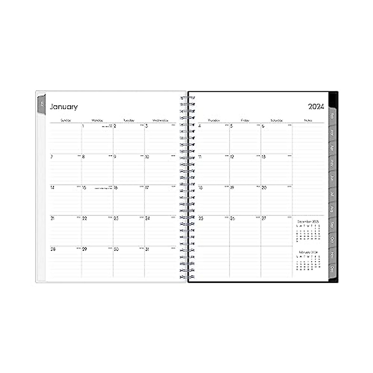 Blue Sky 2024 Weekly and Monthly Planner, January - December, 8” x 10.875”, Frosted Cover, Wirebound, Ayana (142999-24)