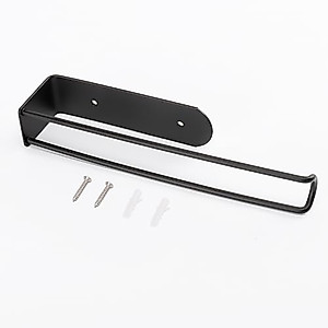 NearMoon Hand Towel Holder/Towel Ring Strong Hold Self Adhesive Bathroom Towel Bar, Thicken Stainless Steel Towel Rack- Sticky Towel Hanger, Contemporary Style, NO Drilling (Matte Black)