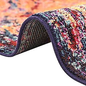 Unique Loom Estrella Collection Colorful Abstract Multi Area Rug (4' 0 x 6' 0)