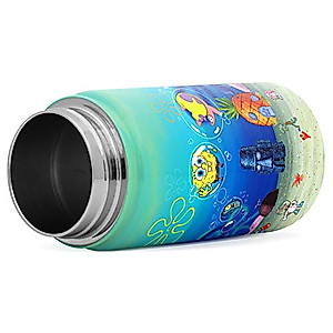 Simple Modern SpongeBob SquarePants Kids Water Bottle with Straw Insulated Stainless Steel Toddler Cup for Boys, Girls, School | Summit Collection | 14oz, SpongeBob Bikini Bottom