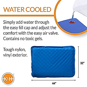 K&H Pet Products Coolin' Comfort Bed Orthopedic Dog Cooling Mat Blue Large 32 X 44 Inches