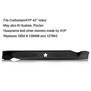 Grasscool LT1000 42 inch Mower High Lift Blades for Craftsman Poulan Pro AYP Hus 42'' Deck Mower Replace 532138971 138498 138971 532138498 138971X431