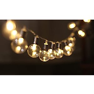 Outdoor Garden String Light 6.5M 30LED Solar Power Retro Bulb for Patio Backyard Porch Balcony Garden Home Party Decor