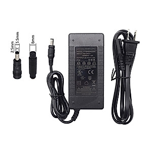 UL Listed 29.4V 2A 58.8W AC/DC Power Adapter Charger for 24V Lithium Li-ion Battery, for 7S Lithium Battery Pack, 5.5x2.1mm DC Plug with 5.5 * 2.5mm /8mm Female 3-Pin Inline Tips