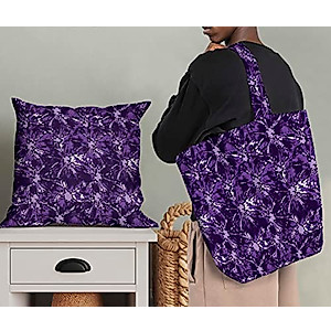 Soimoi Purple Heavy Canvas Fabric Batik Tie-Dye Print Upholstery Fabric, Fabric for Home Accents Fabric by The Yard 58 Inch Wide