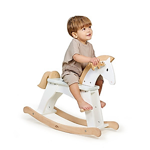 Tender Leaf Toys - Lucky Rocking Horse - Premium Wood Rocking Horse for Imaginative Play - Helps Cognitive and Physical Development in Toddler Boys and Girls - Age 12m+