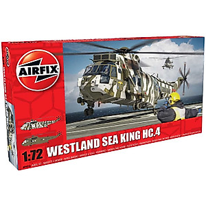 Airfix A04056 Westland Sea King HC.4 1:72nd Military Helicopter Plastic Model Kit , Navy