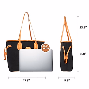 Canvas Tote Bag For Women, Extra Large Cotton Canvas Laptop Tote Bag for Travel School and Work