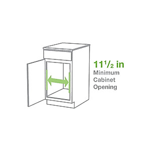 Knape & Vogt Simply Put 11.5-in W x 5.7-in H Metal 1-Tier Pull Out Cabinet Basket, 11 Inch, Frosted Nickel