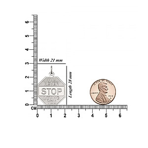 Auriga Fine Jewelry 925 Sterling Silver I'll Never Stop Loving You Pendant for Women (L- 1.11 Inch, W- 0.83 Inch)