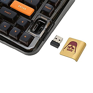 ASHATA Transparent Mechanical Keyboard RGB, Gaming Keyboard, Transparent Case RGB 80 Keys Triple Modes Gasket Structure Gaming Keyboard for Study Work Games (Black)