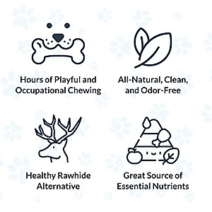 Pawveyor USA-Sourced Naturally Shed Elk Antlers For Dogs - 6" Grade-A Split & Whole Elk Antlers for Dogs Medium Sized and Aggressive Chewers - Ultra Long Lasting Dog Chew, Odorless Rawhide Alternative