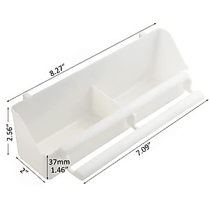 Lot of 2 Bird Cage Double Plastic Seed Water Feeder Cups