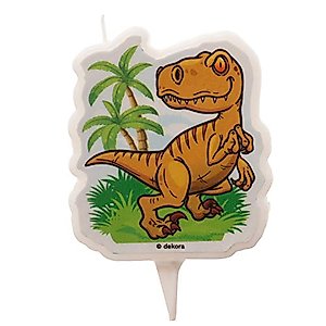 Dekora - Dinosaur Birthday Candle - 7.5cm 2D Trex