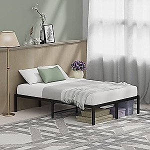 Musen Full Bed Frame, 14 Inch Platform with Storage, Heavy Duty Steel Metal Bed Frame No Box Spring Needed, Noise Free, Anti-Slip, Easy Assembly (Max Load: 1200lb)