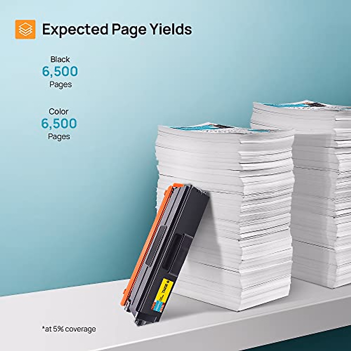 TN436 TN 436 Toner Replacement for Brother TN436 TN433 TN436BK TN436C TN436Y TN436M 4-Color Super High Yield Toner Cartridge Set use with MFC-L8900CDW HL-L8360CDW HL-L8260CDW MFC-L8610CDW MFC-L9570CDW