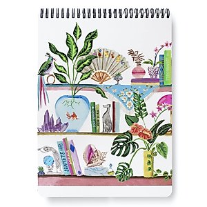 Kate Spade New York Large College Ruled Notebook, Top Spiral Notebook with 160 Pages, 11.75" x 8.5" Writing Pad, Bookshelf
