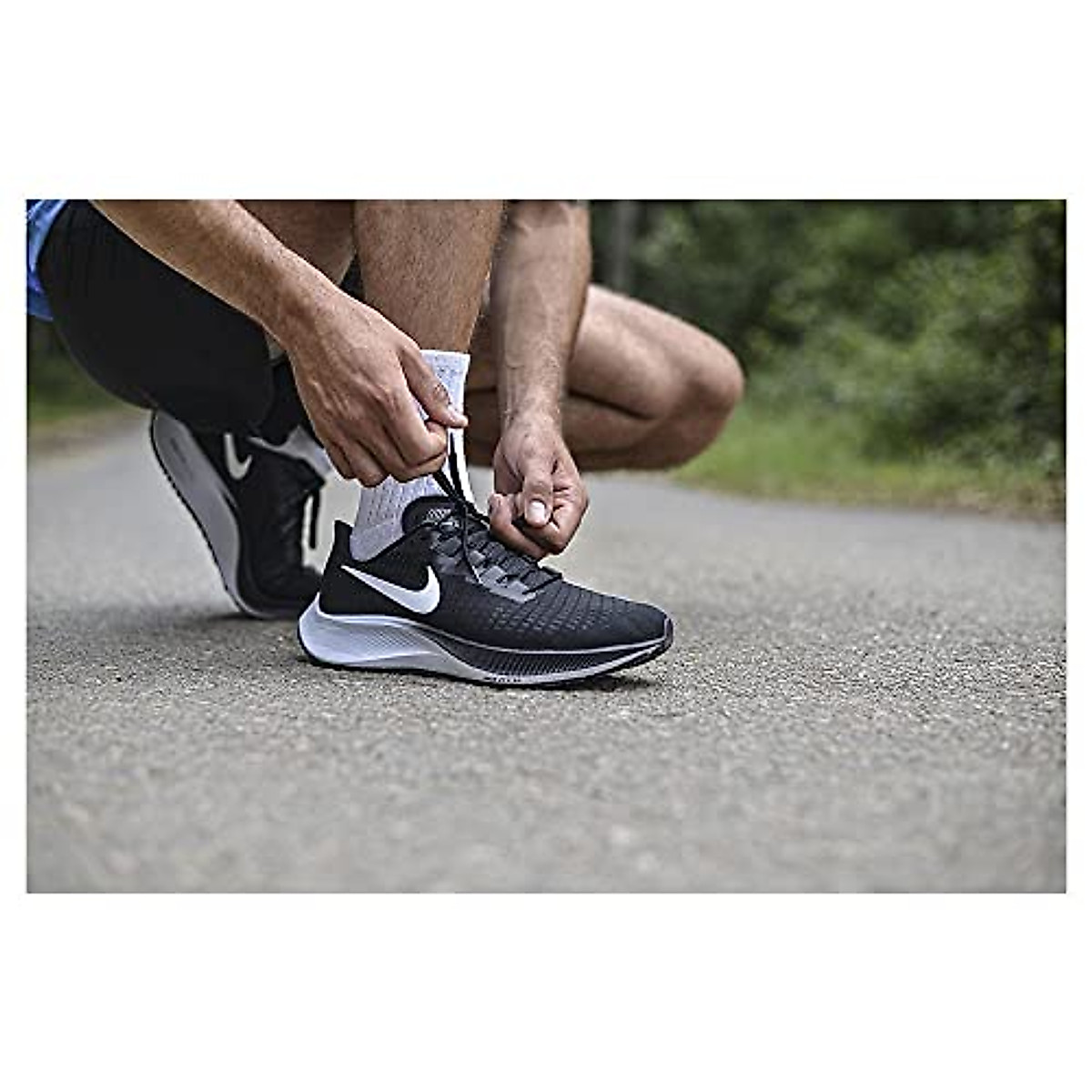 Nike Men's Running Shoe, Black White, 10