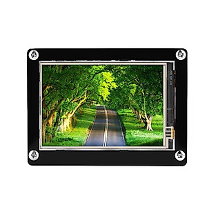 Zopsc 3.5 inch LCD Screen Display, Supports 1080P Display, Monitor IPS 60fps for + Black Acrylic Case with Multi Languages Menu