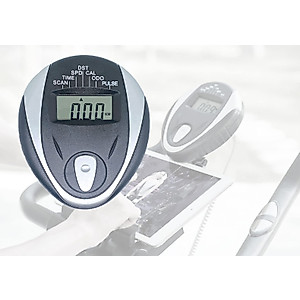 Generic Replacement Monitor Speedometer for Stationary Bikes, Exercise Bike Computer, Heart Rate Tracker, Indoor Bike Monitor LCD (TS JP040), Gray / Black