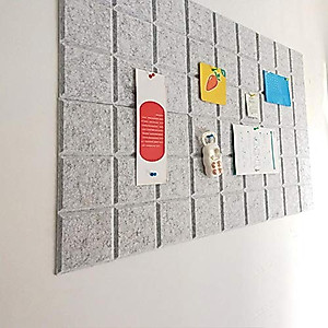 Felt Tile Board Square Push Pin Board for Wall Decor Self Adhesive Wall Bulletin Boards for Notes,Pictures,Photos,Memo, Office and Home Decor