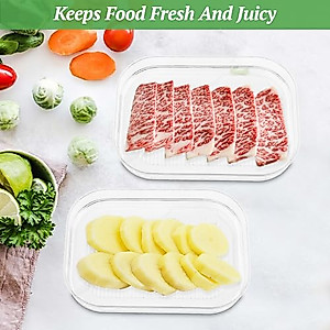 Feunu Deli Meat Container for Fridge, 3pcs BPA-Free Rectangular Lidded Box with Flip Top Lid, 18.6oz Each, 5x6 inches