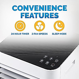 Newair Portable Air Conditioner | 10,000 BTU | White | Compact AC Design with Easy Setup Window Venting Kit, Self-Evaporative System, Quiet Operation, Dehumidifying Mode with Remote and Timer