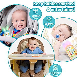 Richgv Baby Toys for 1 Year Old Boys Girls, Baby Cell Phone Toy Sensory Learning Toys with 12 Functions, Baby Toys 6 to 12 Months Multi Sound Effects with Light Teething Toys for Babies Infants Gift