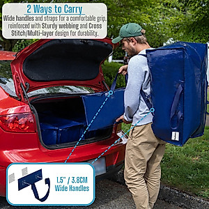 VENO 6 Pack Moving Bags w/Backpack Straps, Moving Boxes & Storage Bins Alternative, Packing Supplies, Camping Accessories Totes for Storage, Dorm Room Essentials Storage Bags (Blue, 6 Pack)