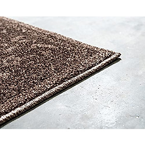 Unique Loom La Jolla Collection Farmhouse, Contemporary, Botanical, Traditional, Vintage Area Rug, 9 x 12 ft, Light Brown/Dark Brown