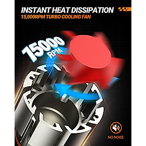 SEALIGHT H4/9003/HB2 LED Headlight Bulbs, 24000LM 100W 800% Brightness LED Headlights Conversion Kit for Hi/Lo Beam 6000K White, 9003 LED Light Cooling Fan, Plug-N-Play, Pack of 2, Headlight Brackets