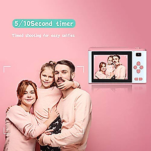 ieGeek Kids Camera,Kids Digital Camera 1080P 2.8 Inch Rechargeable Touch Screen Camera Toddler Toys Video Recorder Gifts for Kids 3-12 with 32G Memory Card