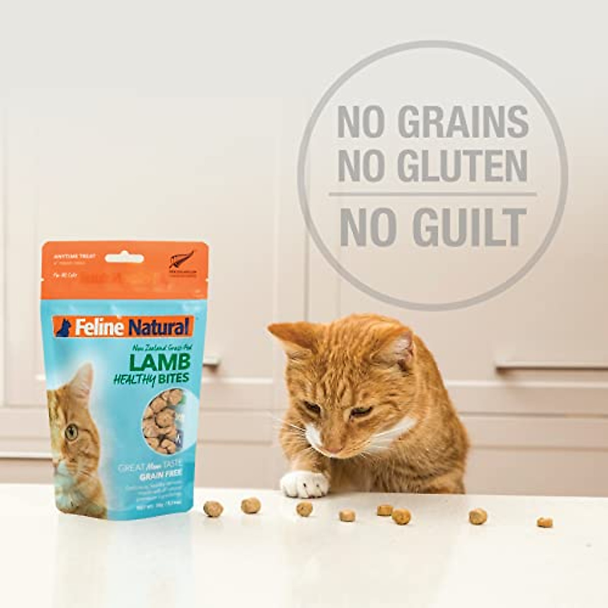 Feline Natural Grain-Free Freeze Dried Cat Treats, Lamb 1.76oz