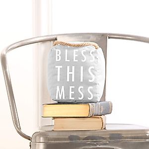 Pavilion Gift Company 72194 Bless This Mess Door Stopper, 5 x 6
