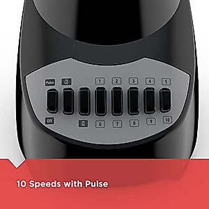 BLACK+DECKER Crush Master 10-Speed Blender, Black, BL2010BP