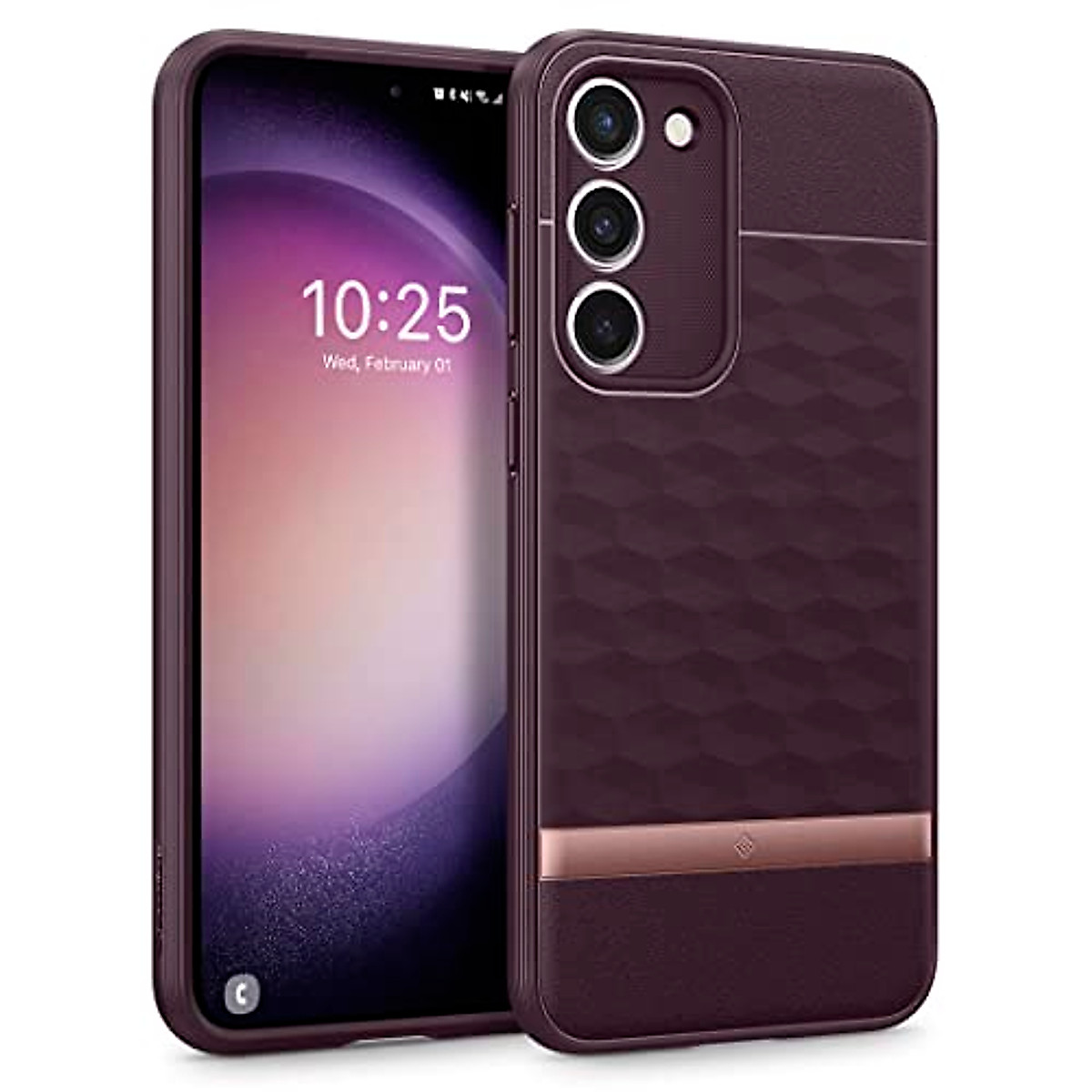 Caseology Parallax Designed for Samsung Galaxy S23 Plus Case 5G (2023) [Military Grade Drop Tested] - Burgundy