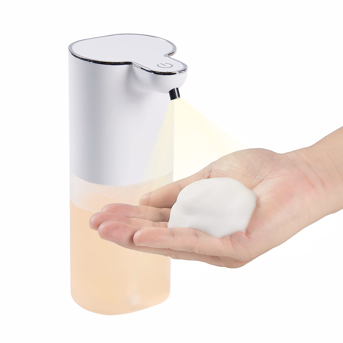 Vuswikoti Automatic Foaming Soap Dispenser, Rechargeable, Touchless Foam Soap Dispenser, Hand & Dish Soap Dispenser with Motion Sensor for Bathroom, Kitchen