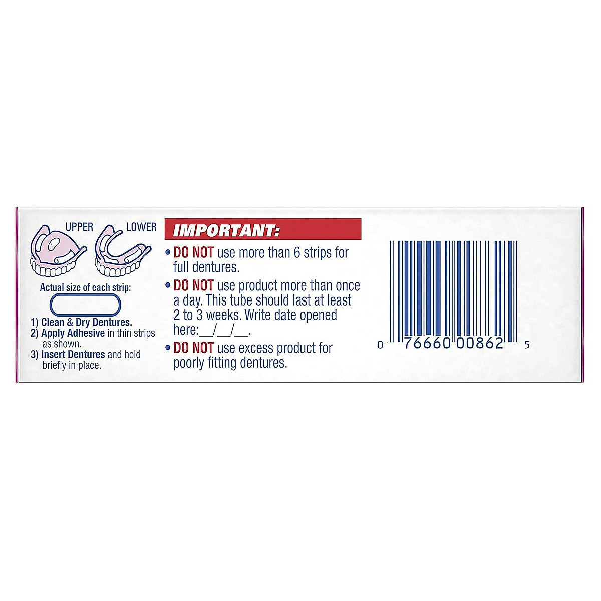 Fixodent Denture Adhesive Cream Original 0.75 oz (Pack of 12)