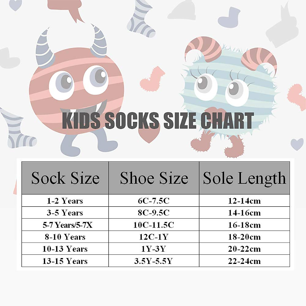 Big Boys Seamless Toe Socks Cotton Crew Athletic Socks Colorful Quarter Socks Size 13-1