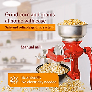 Estrella Cast Iron Manual Crank Corn Grain Grinder 14" Tall & 5" Hopper