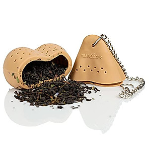 The Original Teabagger Tea Infuser - Fun Gag Gift for Men and Women for Gifts, Party Favors - Real Tea Ball Made of Food Grade Silicon - Use w/ Loose Leaf or Tea Bag - Beige