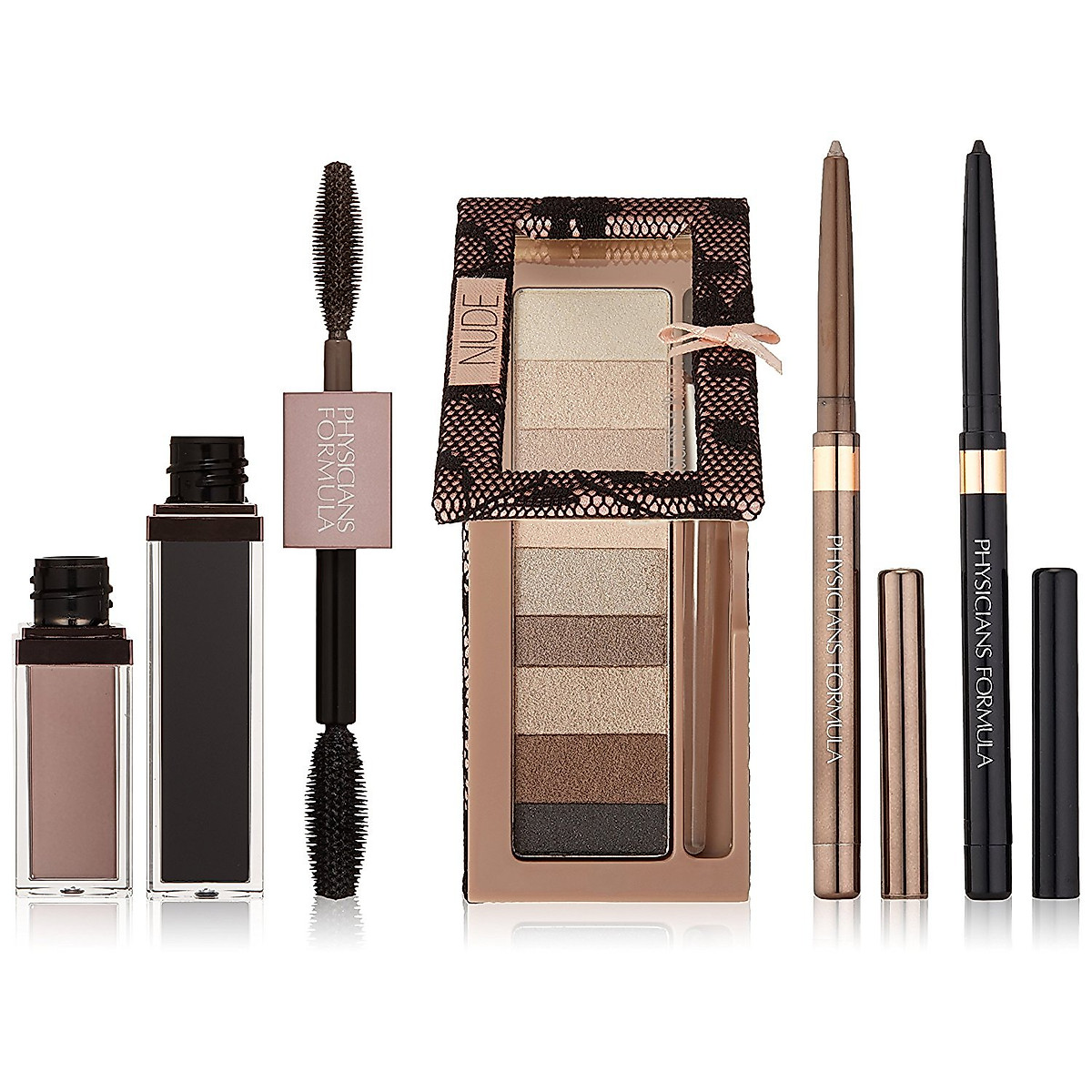 Physicians Formula Shimmer Strips Custom Eye Enhancing Kit with Eyeshadow, Eyeliner & Mascara, Nude