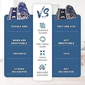 Edcooy Astrology Throw Blanket，Bohemian Hippie Woven Witchy Zodiac Celestial Constellation Balnket for Home Decor, Double Side CoverChair Sofa Couch(Blue, 50" x 70") (71''x91'')