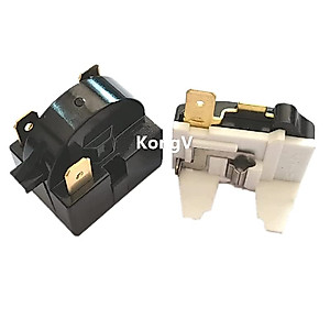Compressor 4.7 Ohm 3-Pin PTC Starter/Start Relay and Overload Kit Compatible with Mini Fridges, Compact Refrigerators, Beverage & Wine/Beer Coolers, Deep Freezers, Beer/Wine Refrigerators