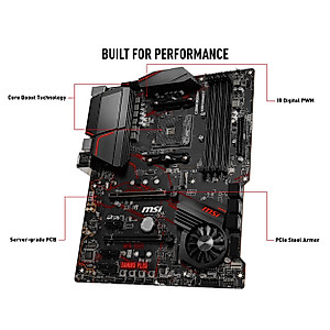MSI MPG X570 Gaming Plus Motherboard (AMD AM4, PCIe 4.0, DDR4, SATA 6Gb/s, M.2, USB 3.2 Gen 2, HDMI, ATX) (Renewed)
