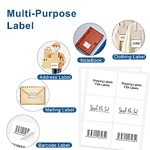 Address Labels, 3-1/3"x4" Shipping Address Labels for Inkjet & Laser Printers, 600 Labels, 100 Sheets, Easy to Peel