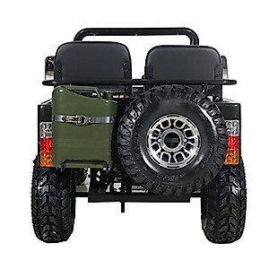 X-PRO 125cc Go Kart with 3-Speed Semi-Automatic Transmission w/Reverse, Big 18" Aluminium Rim Wheels! (Black)