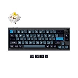 Keychron Q2 Pro Full Metal RGB QMK/VIA Wireless Bluetooth Custom Mechanical Keyboard, Programmable Knob KSA Double-Shot PBT Keycaps, Hot-Swappable K Pro Banana Switches for Mac Windows Linux - Black