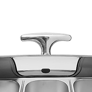 14 QT Chafing Dish Buffet Set,Stainless Steel Buffet Food Warmer Set with Viewing Lid & Roll Top,3 Pots Chafing Dishes Buffet Heating Tray for Parties and Catering