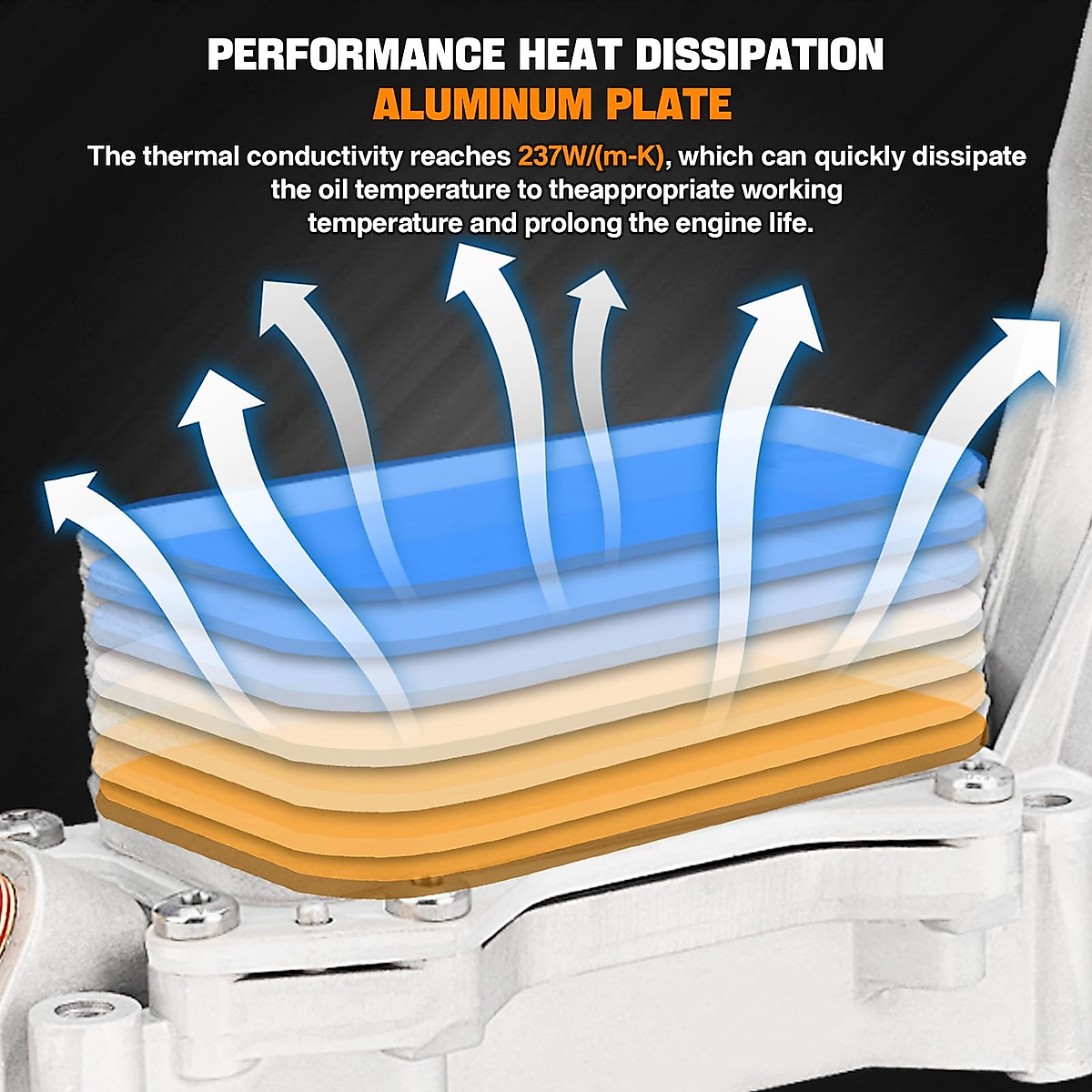WEILEITE 68310865AB 3.6 Engine Oil Cooler Filter Housing Adapter Compatible With Dodge Journey Charger Challenger Caravan Ram ProMaster Jeep Wrangler Grand Cherokee Chrysler 200 300 2017 2018